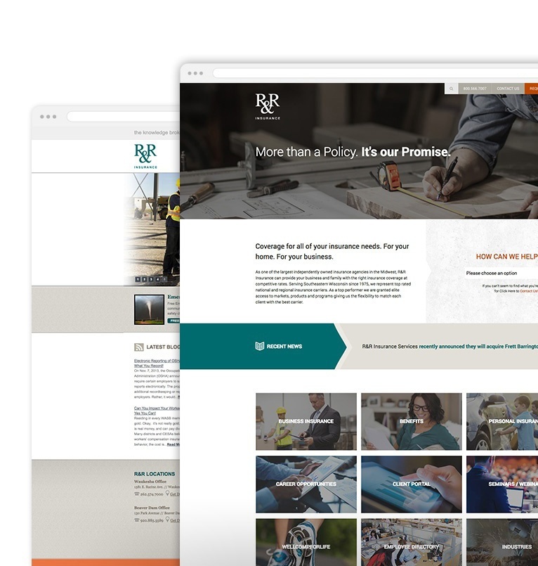 R&R Insurance | Impact Award Web Design on HubSpot CMS | Wisconsin