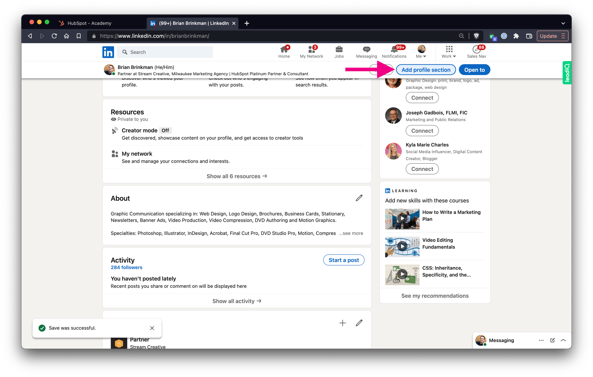 How to add Hubspot Certifications to LinkedIn: Step-by-Step