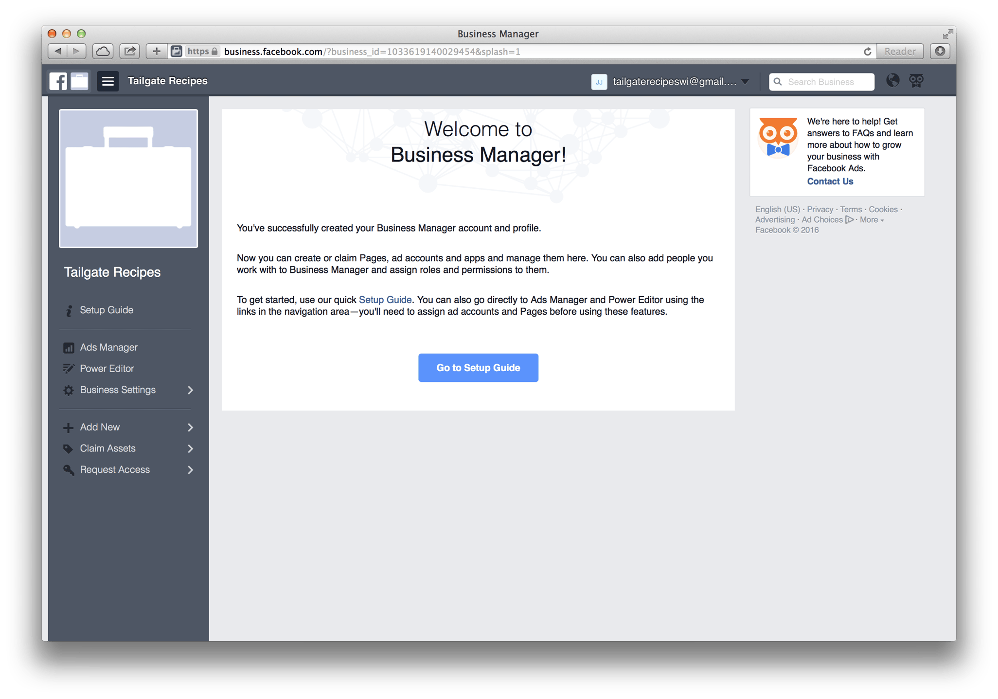 How to Set up Facebook Business Manager for Your Company (2016 Tutorial)