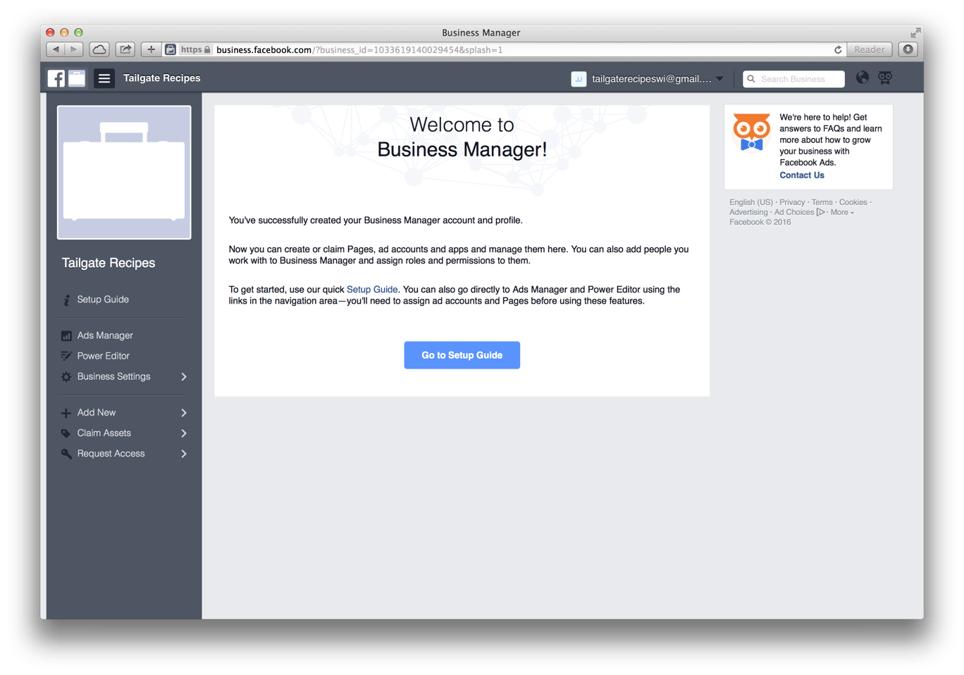 How to Set up Facebook Business Manager for Your Company (2016 Tutorial)