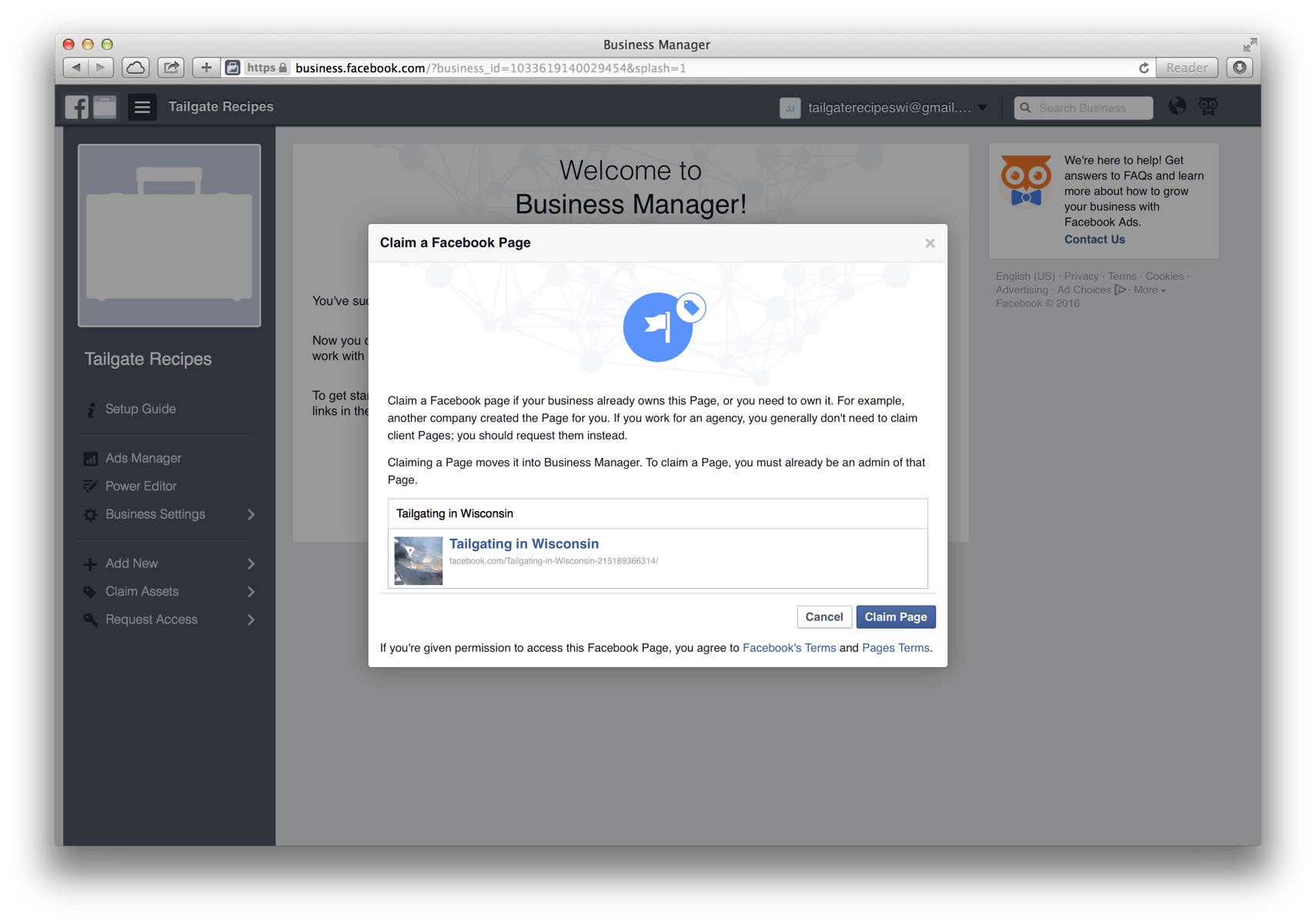 How to Set up Facebook Business Manager for Your Company (2016 Tutorial)