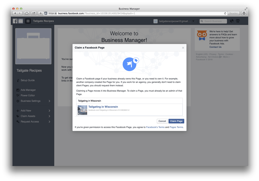 How to Set up Facebook Business Manager for Your Company (2016 Tutorial)